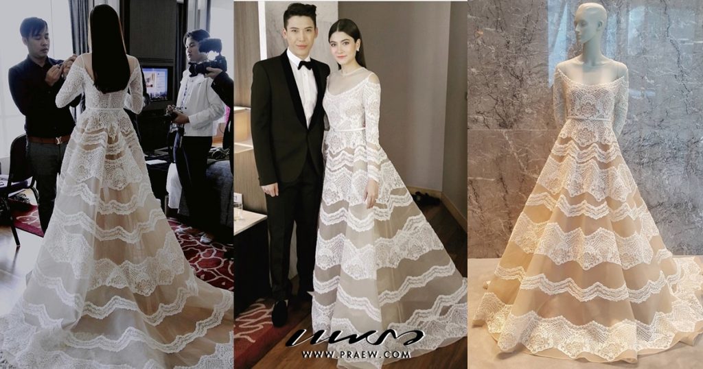 เปิดชุดแถลงข่าวก่อนเริ่มงานแต่ง ป๊อก-มาร์กี้ สวยหล่อในชุดแบรนด์ดังระดับโลก