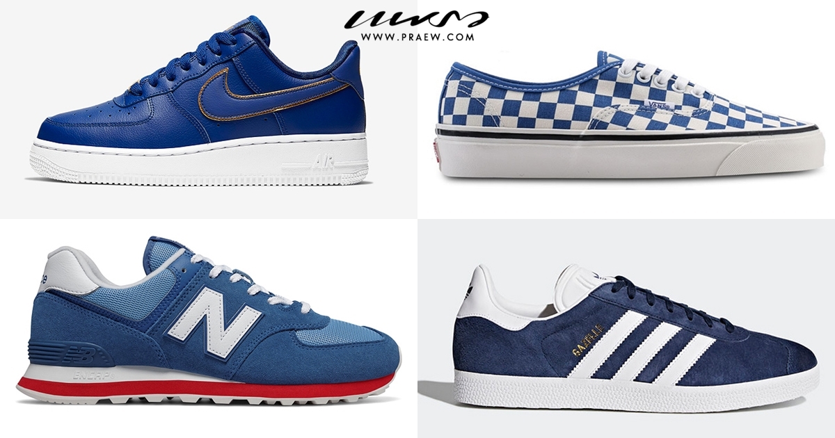 ซื้อไปใส่ได้นาน! 9 รองเท้าผ้าใบ สี Classic Blue แพนโทนปี 2020 ในราคาหลักพัน